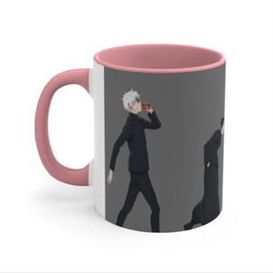 Anime Mug, Accent Coffee Mug Colored Inside 11oz Mug, JJK Mug - Etsy
