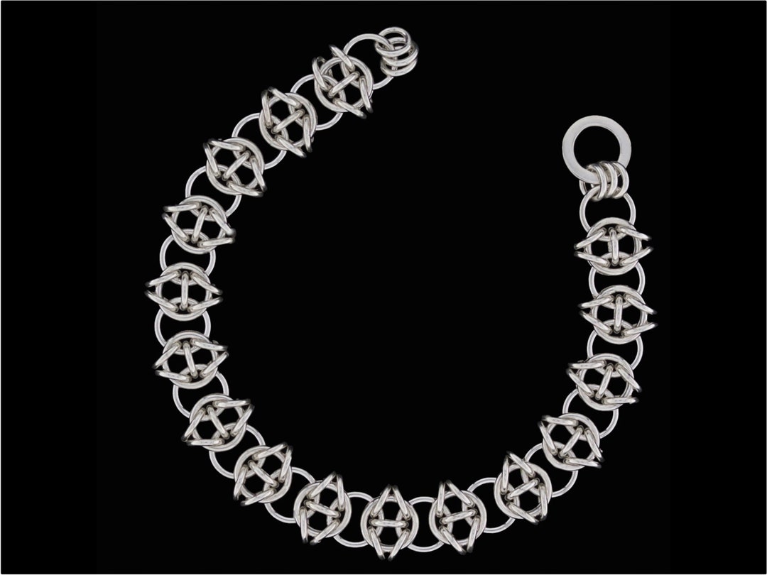 Sterling Silver Celtic Visions Chain-maille Weave Pattern Bracelet - Etsy