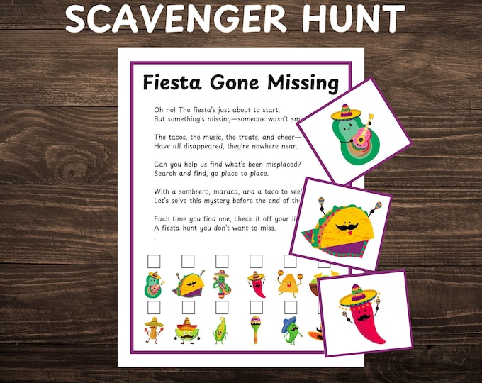 Mexican Fiesta Themed Scavenger Hunt List Collection - Etsy Canada