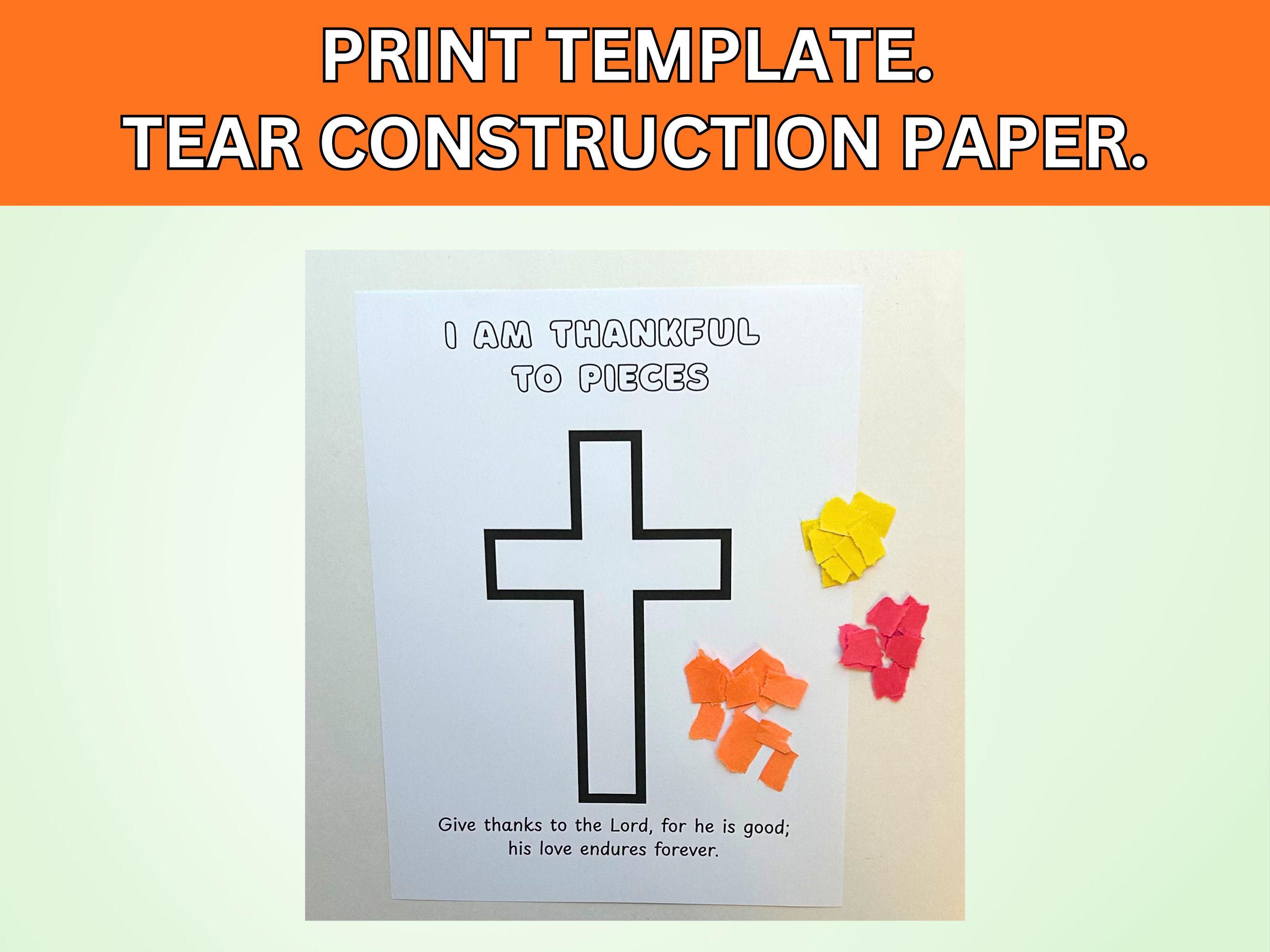 Torn Paper Cross Craft for Kids, Christian and Sunday School Activity ...