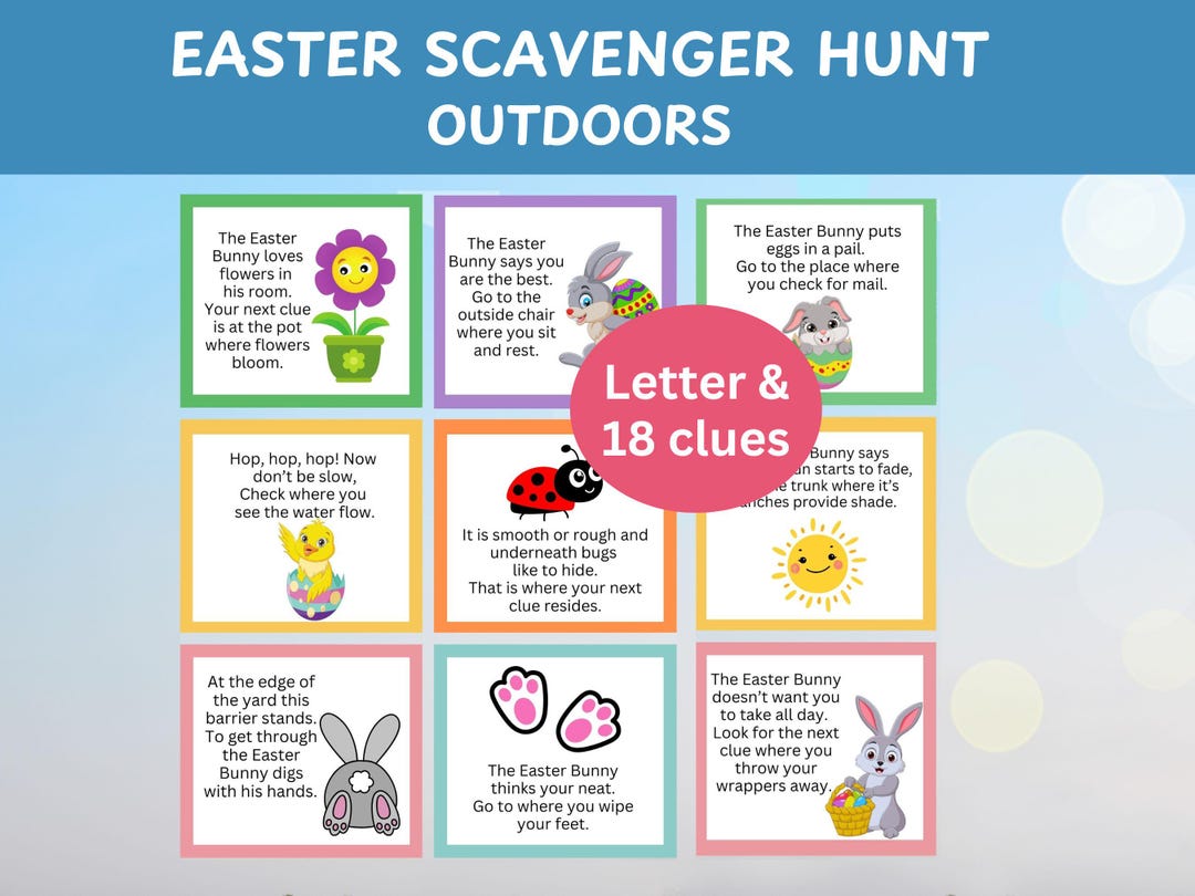 Easter Scavenger Hunt for Kids. Indoor Easter Scavenger Hunt, Easter ...