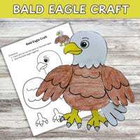 Bald Eagle Craft | Cut and Paste Patriotic Craft | American Symbols ...