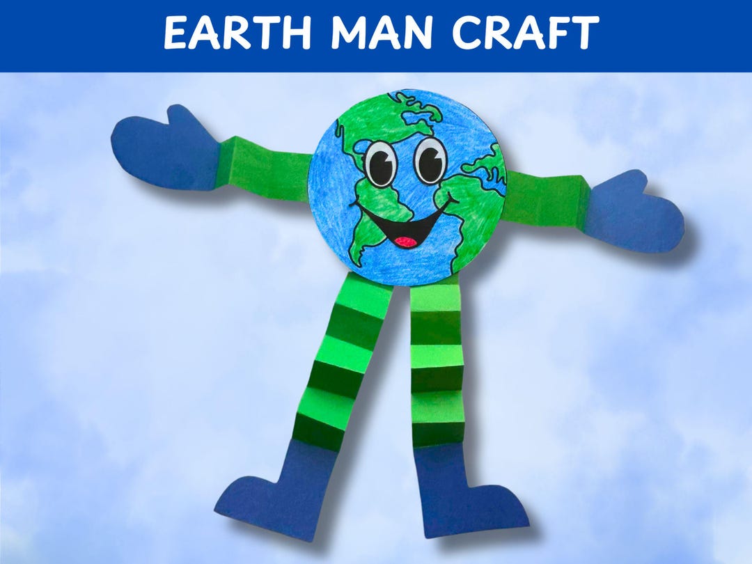 Earth Day Man Craft: Fun Kids Activity for Kids, Classroom Project ...