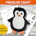 Printable Penguin Craft for Kids: Winter Activity (digital Download) - Etsy