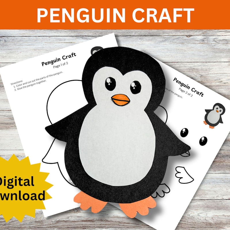 Kids Penguin Activity - Etsy UK