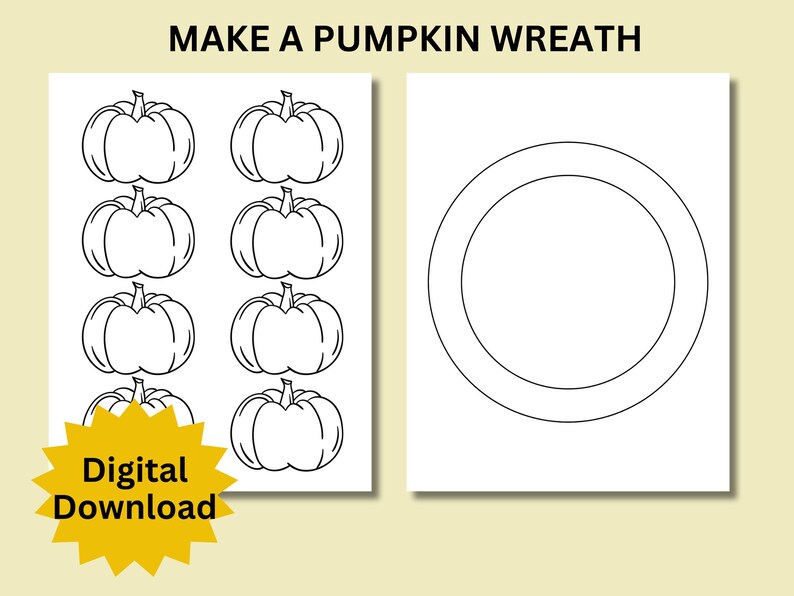 Pumpkin Crafts for Kids, Printable Fall Crafts for Kids, Fall Coloring ...