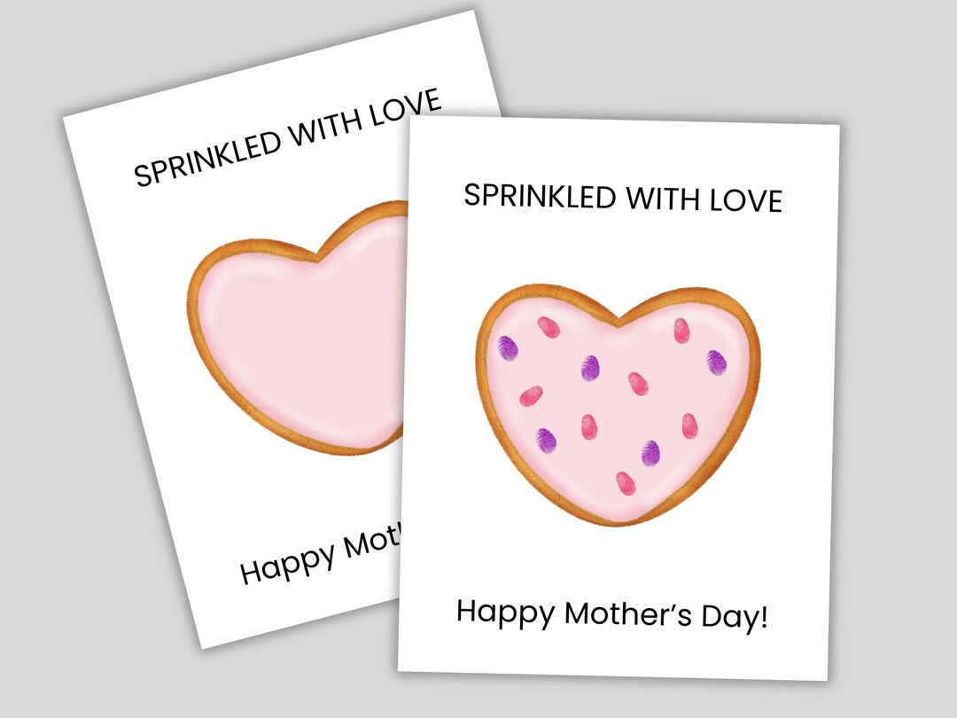 Mother's Day Fingerprint Craft Printable, Mother's Day Gift, Mother's ...
