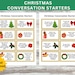 Christmas Conversation Starters, Printable Christmas Conversation ...