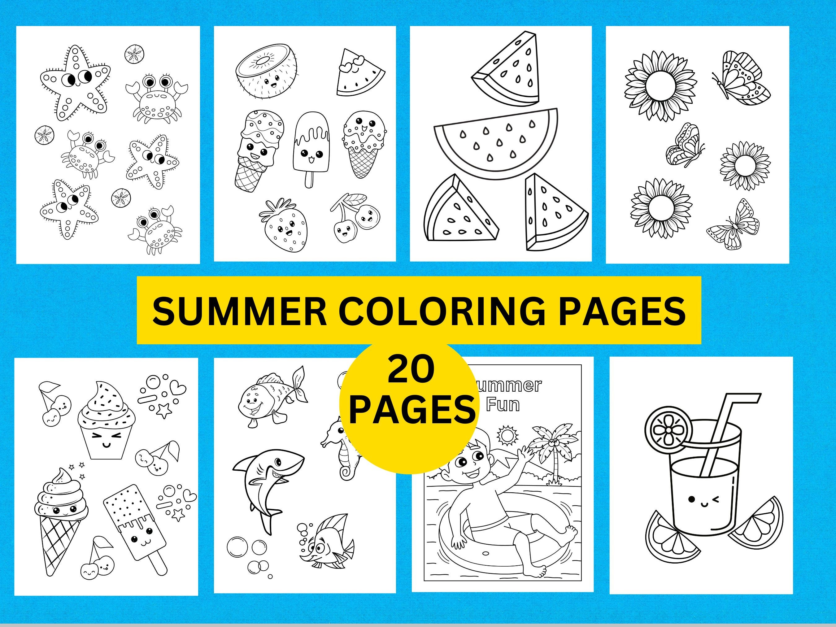 Summer Coloring Pages, Summer Coloring Sheets, Summer Printables ...