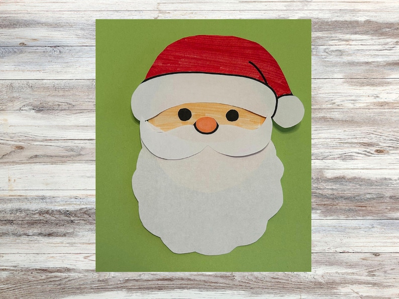 Santa Craft for Kids, Printable Christmas Craft, Santa Claus Craft ...