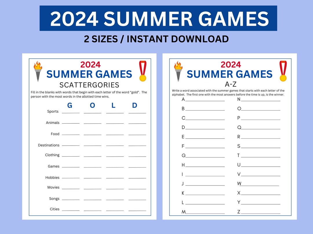 Summer Olympics Themed Printable Games, Olympic Themed Party Games ...