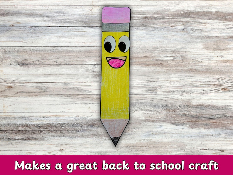 Printable Pencil Craft for Kids: Back to School Cut & Paste Activity ...
