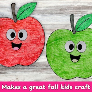 Build an Apple Craft: Printable Fall Activity for Kids - Etsy