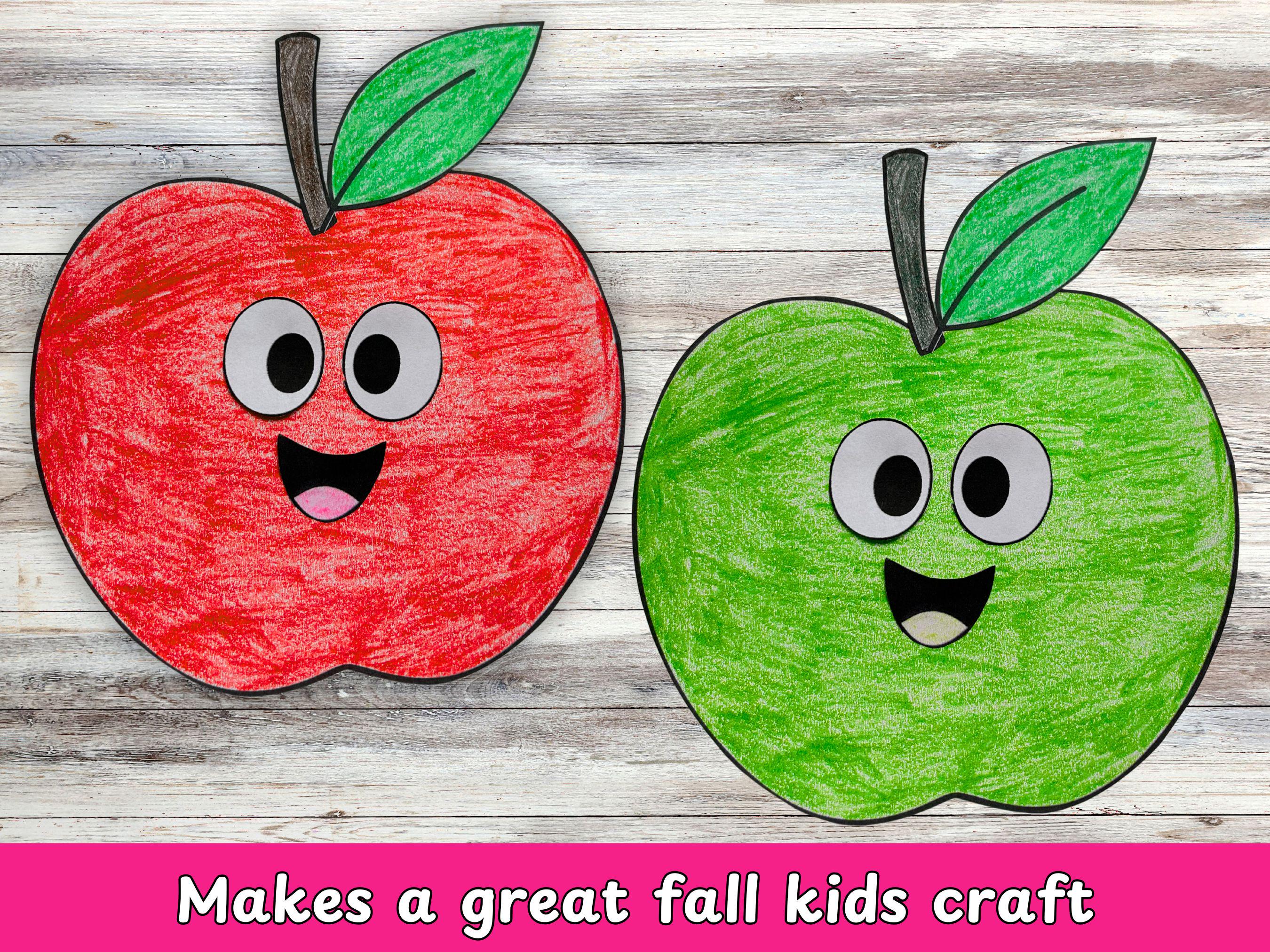 Build an Apple Craft: Printable Fall Activity for Kids - Etsy