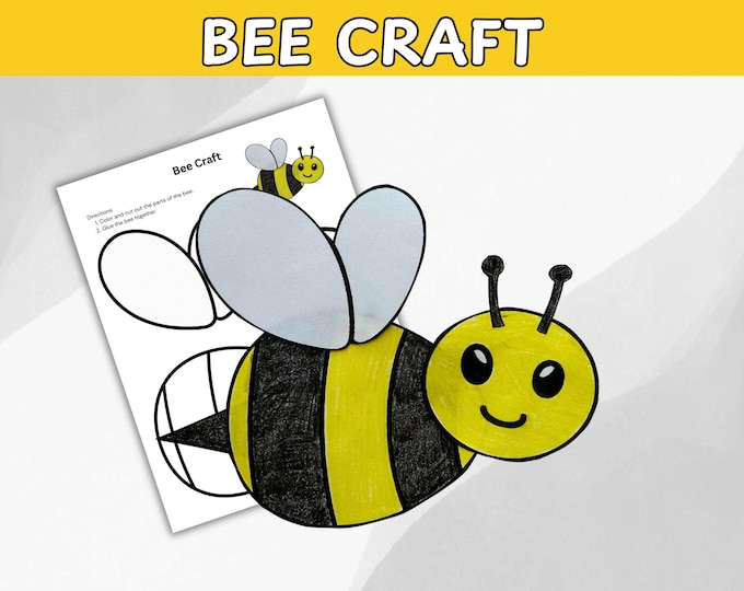 Build A Bee Craft: Spring Activity Set With Coloring & Handwriting ...