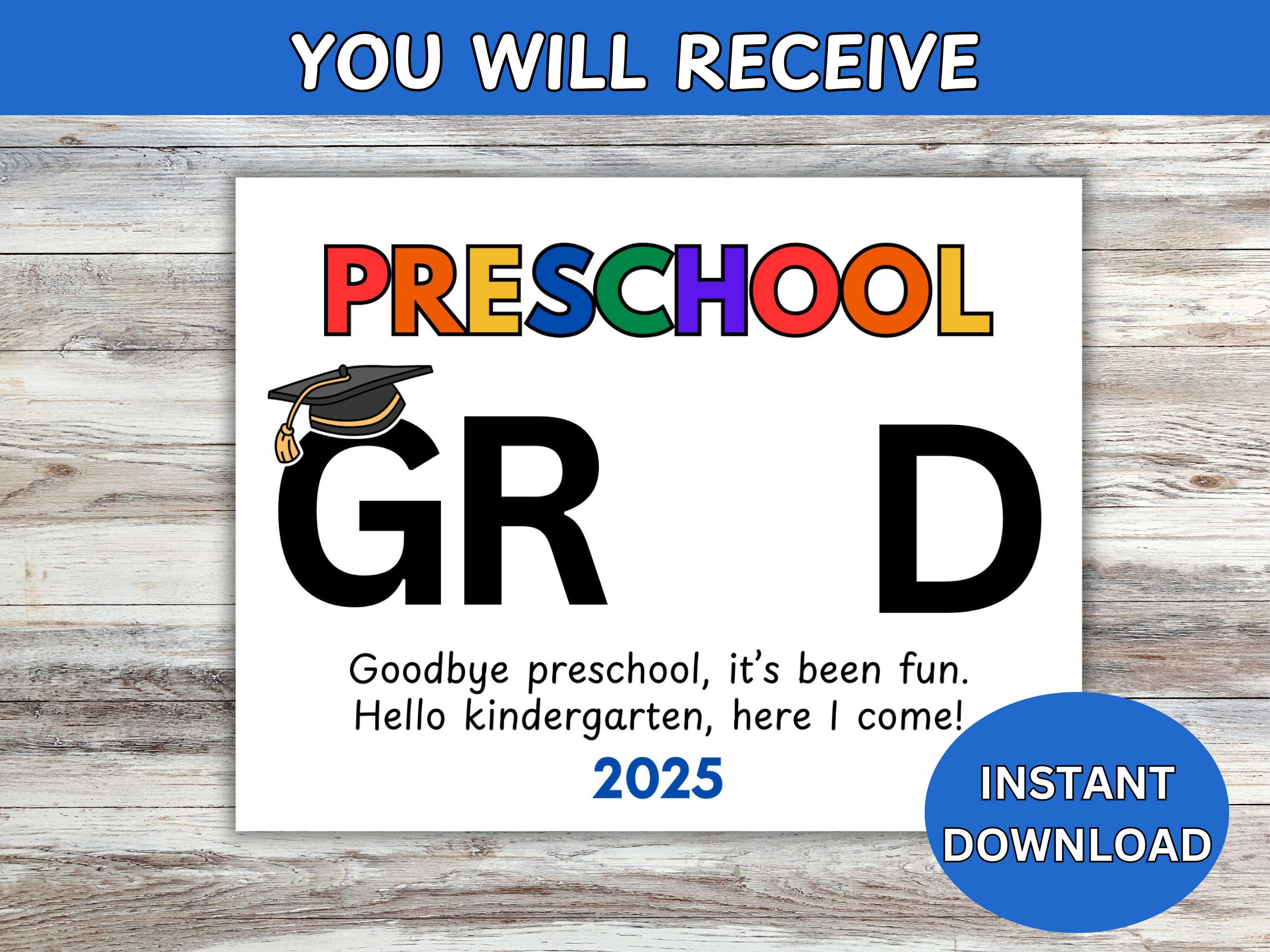 Preschool Graduation Handprint Art: DIY Keepsake Gift (digital Download ...
