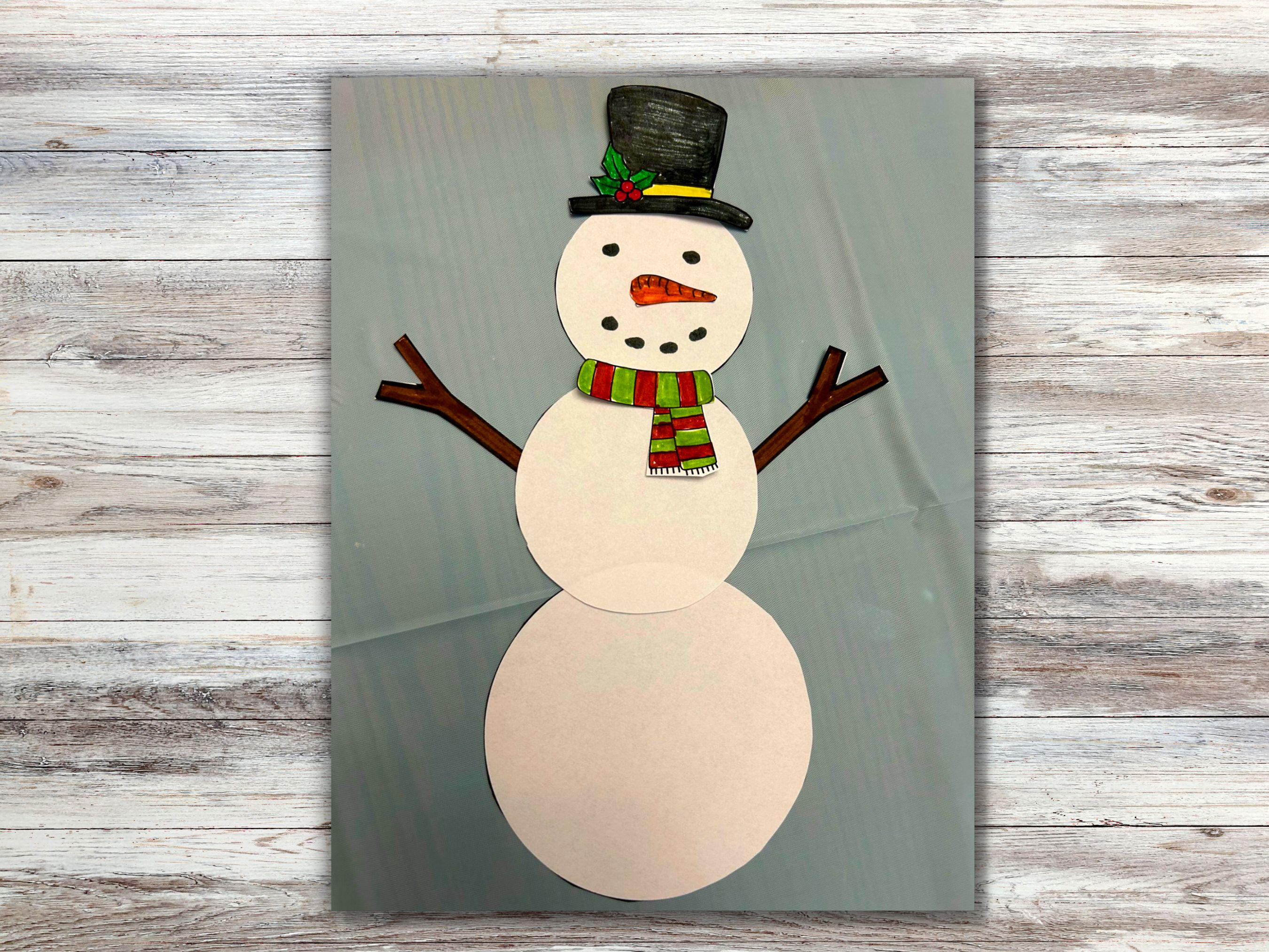 Build A Snowman Craft: Winter Printable Activity (PDF) - Etsy