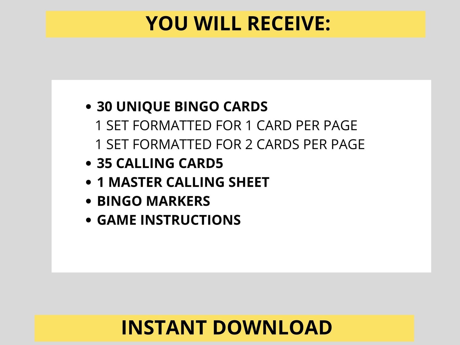 Summer Bingo Game: 30 Unique Cards, Classroom or Party (digital ...