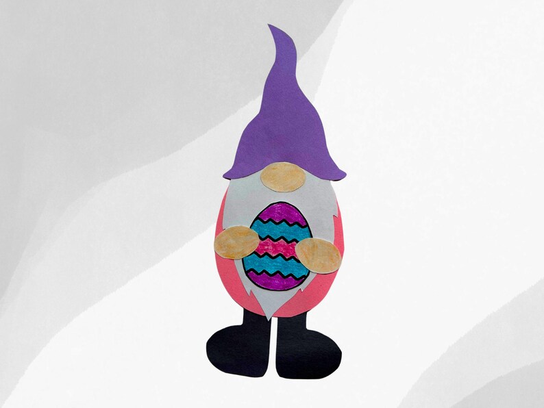 Printable Easter Gnome Craft: Kids Coloring Activity (PDF) - Etsy