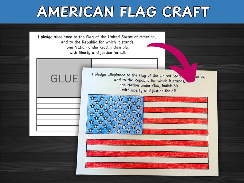 American Flag Craft for Kids: Patriotic Printable Activity (PDF ...