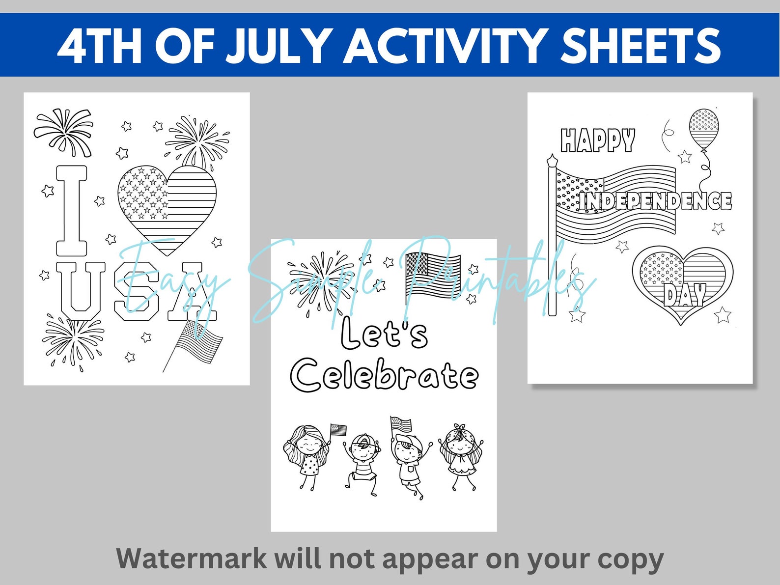 Fourth of July Activity Sheets 4th of July Activity Pages July 4th ...