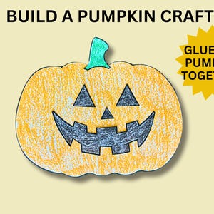 Build a Jack O' Lantern Pumpkin Craft, Pumpkin Craft for Kids ...