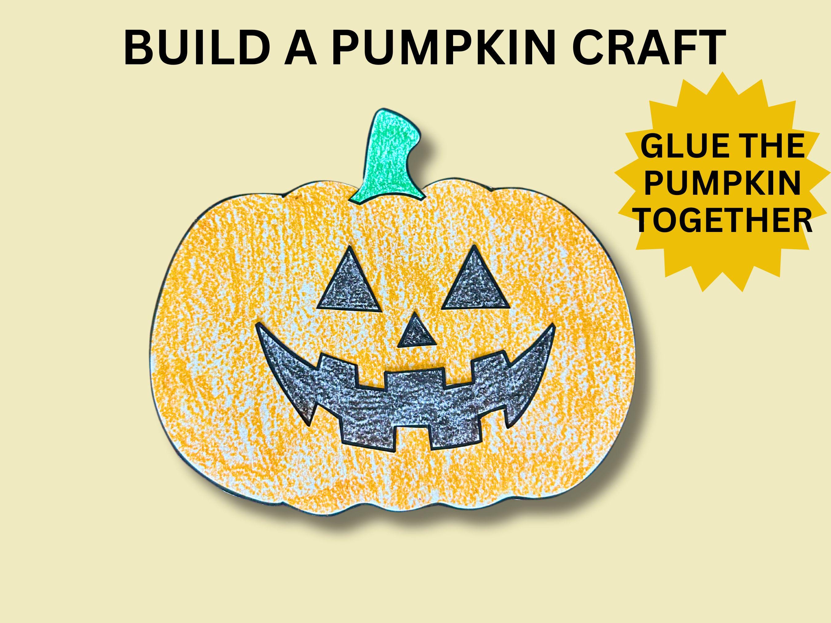 Build a Jack O' Lantern Pumpkin Craft, Pumpkin Craft for Kids ...