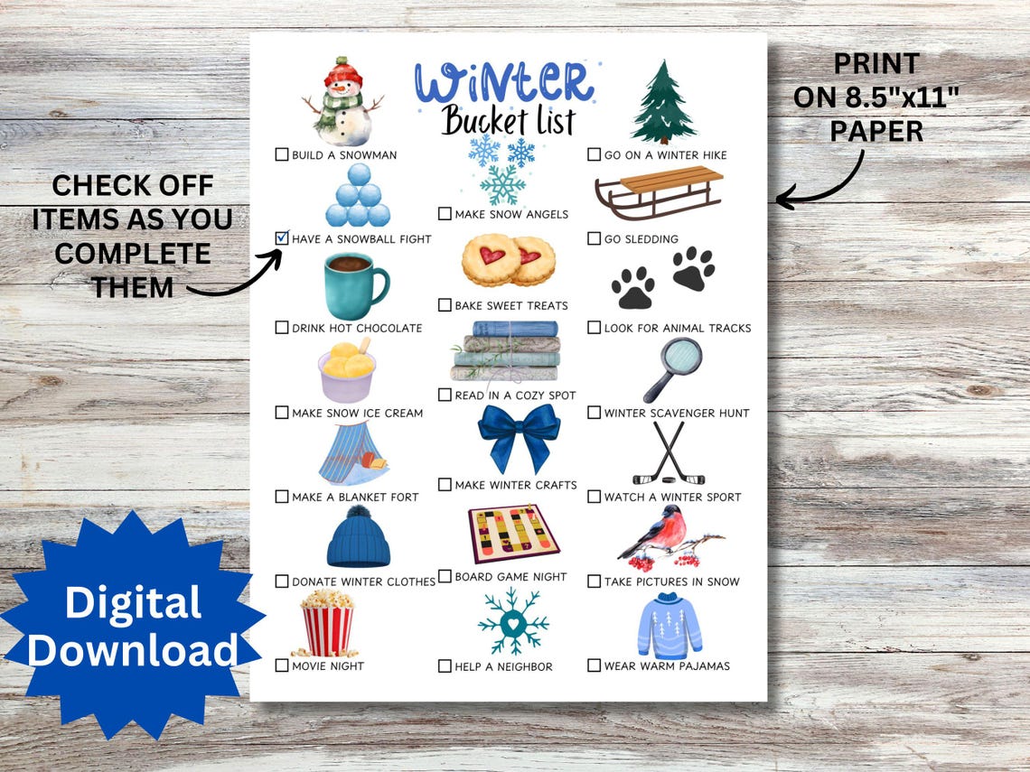 Ultimate Winter Bucket List, Winter Activities for Kids and Families ...