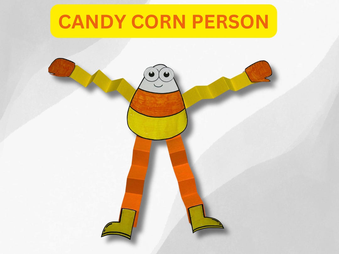 Candy Corn Person Craft, Fall Craft for Kids, Halloween Craft ...