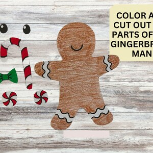 Gingerbread Man Craft for Kids, Printable Build a Gingerbread ...