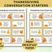 Thanksgiving Conversation Starter Cards: Holiday Dinner Activity (PDF ...