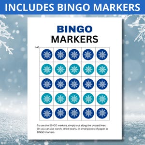 Winter Bingo, Printable Winter Bingo Cards, Winter Party Game, Winter ...