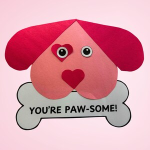 Heart Dog Craft, Valentine's Day Craft, Valentines for Kids, Kids Craft ...