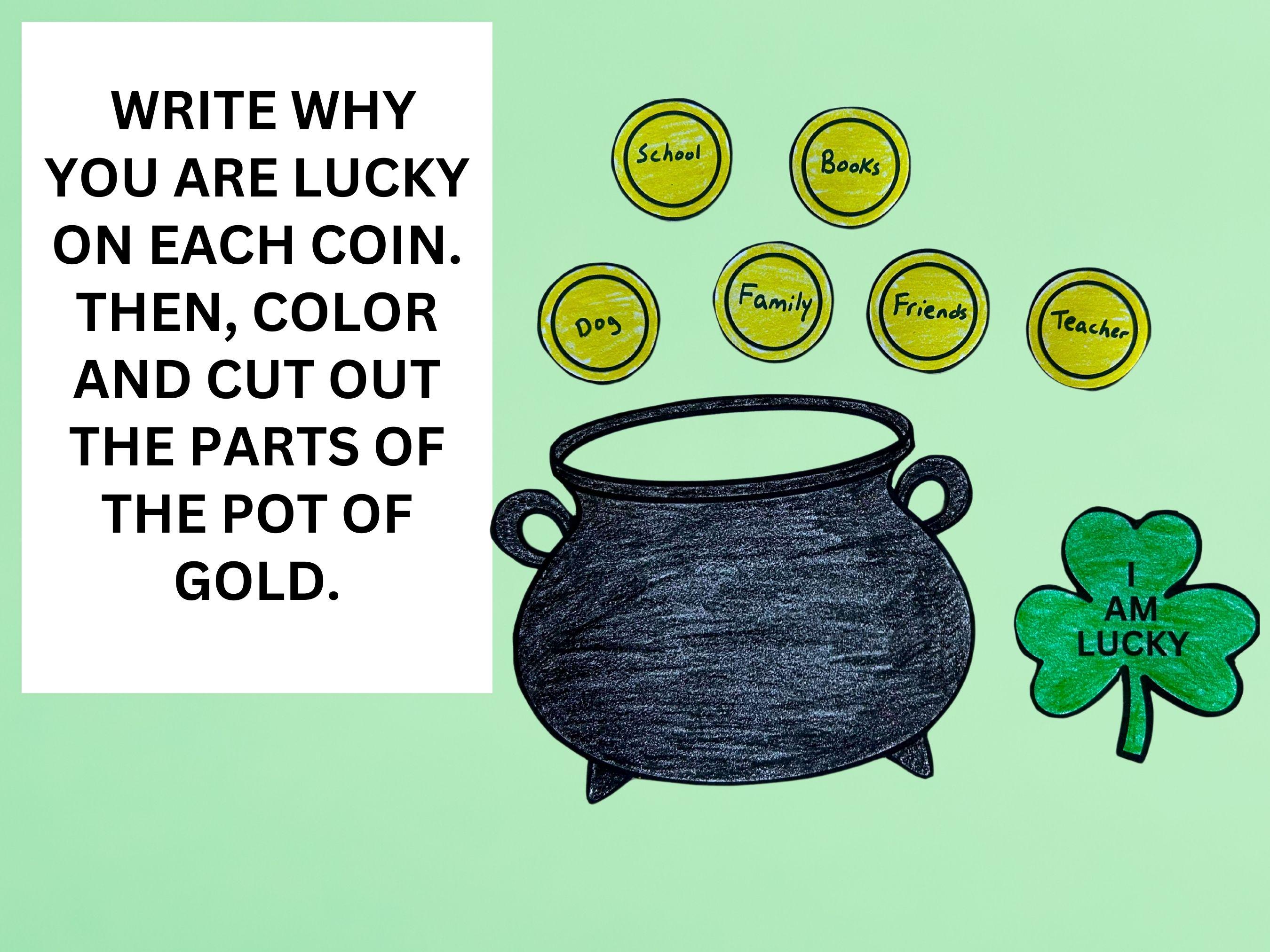 Pot of Gold Craft: St. Patrick's Day Gratitude Activity (PDF) - Etsy