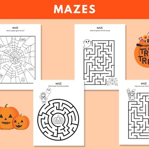 Halloween Activity Sheets Printable Halloween Games Halloween Coloring ...