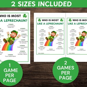St. Patrick's Day Who is Most Like a Leprechaun, St. Patrick's Day Game ...