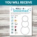 Roll A Snowman Game: Printable Winter Activity (PDF) - Etsy