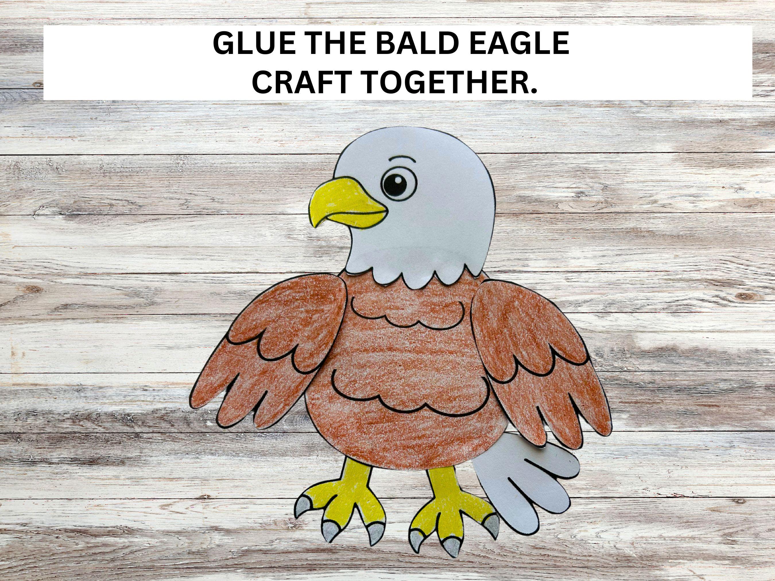 Bald Eagle Craft for Kids: Patriotic Cut & Paste Activity (PDF Download ...