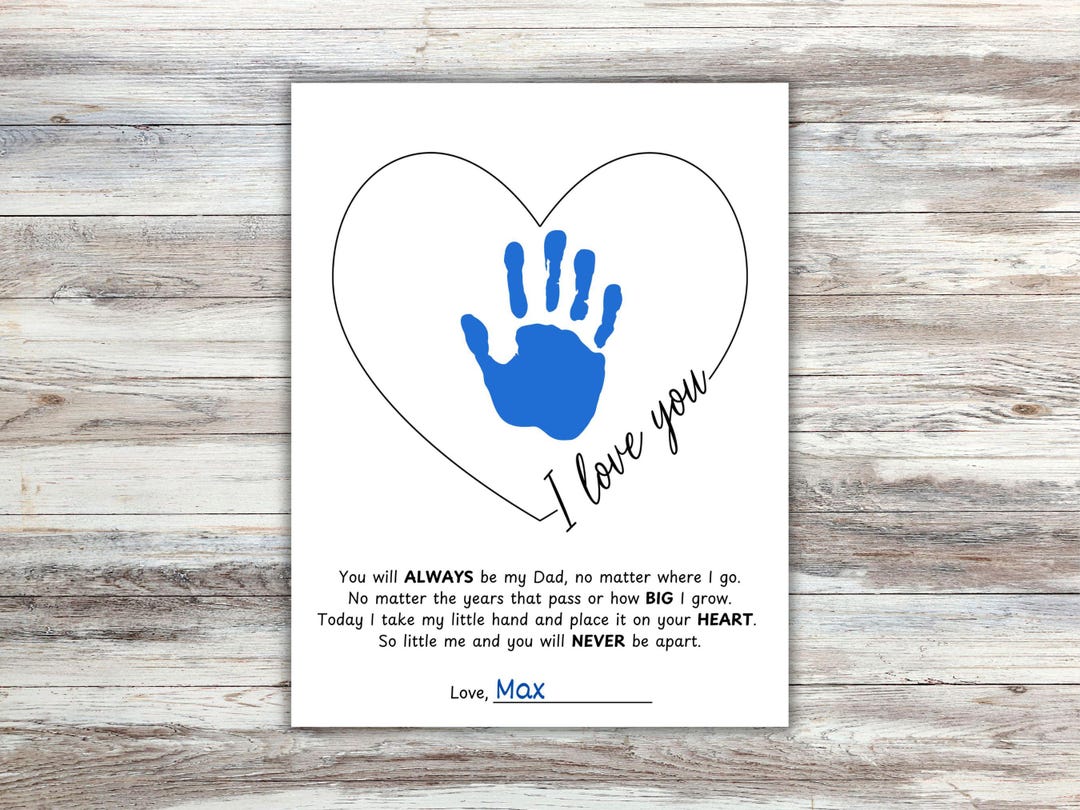 Father's Day Handprint Craft Printable, Father's Day Gift, Gift for Dad ...