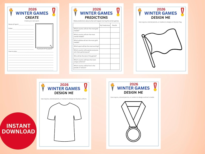 2026 Winter Games Bundle, Activities for International Winter Games in ...