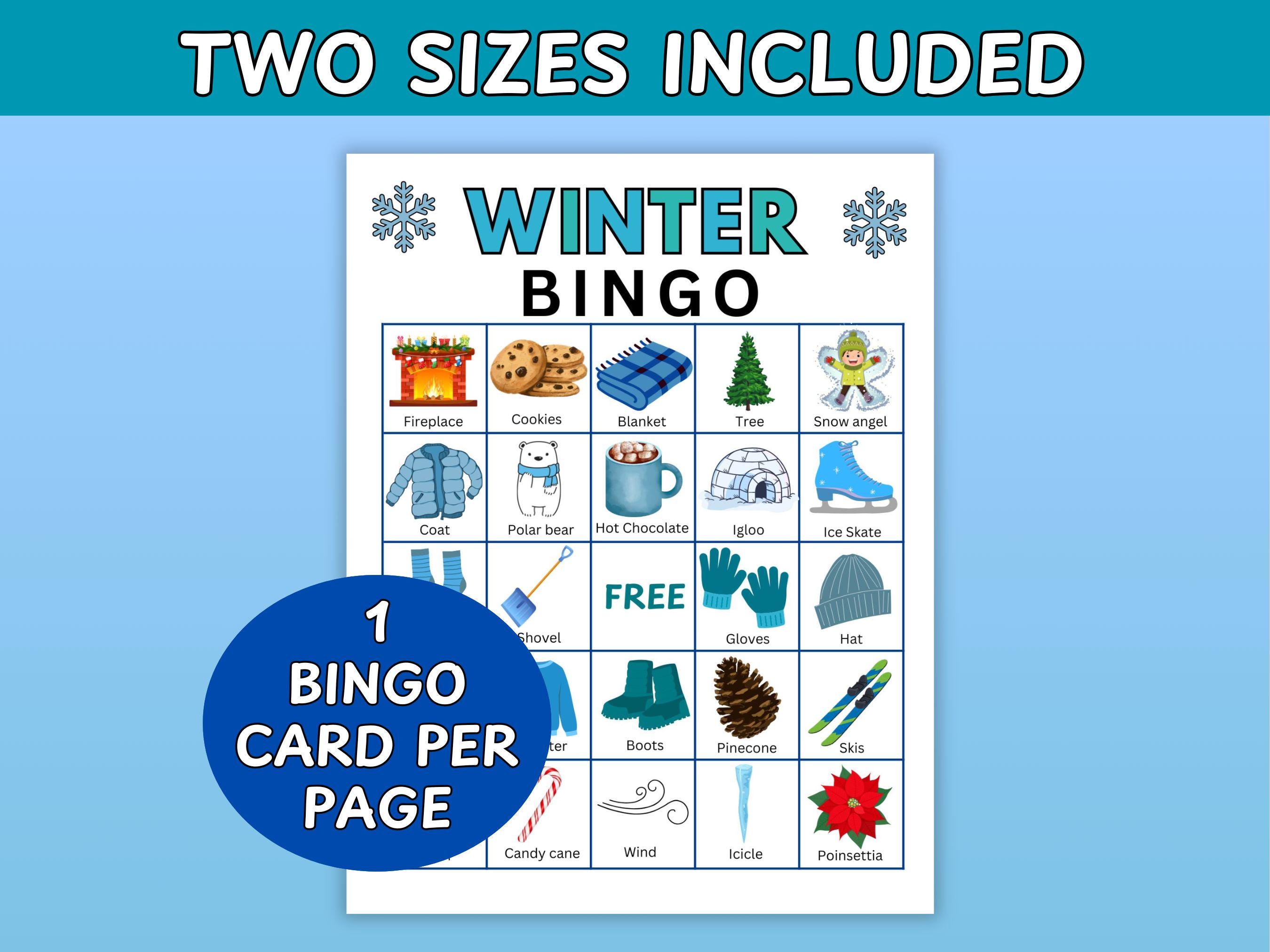 Winter Bingo Game, Holiday Party, Classroom Activity - Etsy