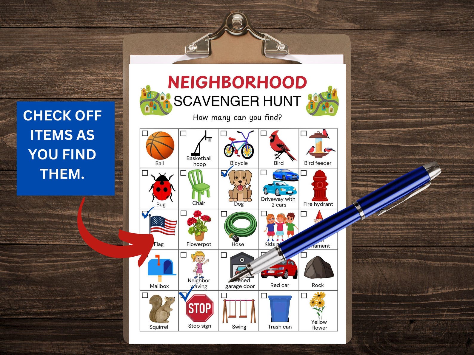 Neighborhood Scavenger Hunt for Kids: Printable Outdoor Activity (PDF ...