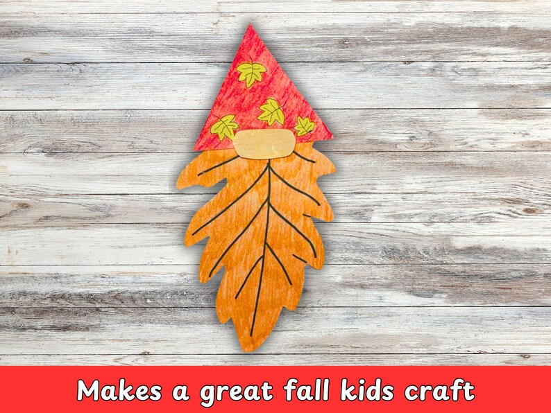 Fall Gnome Craft: Printable Coloring Template (digital Download) - Etsy