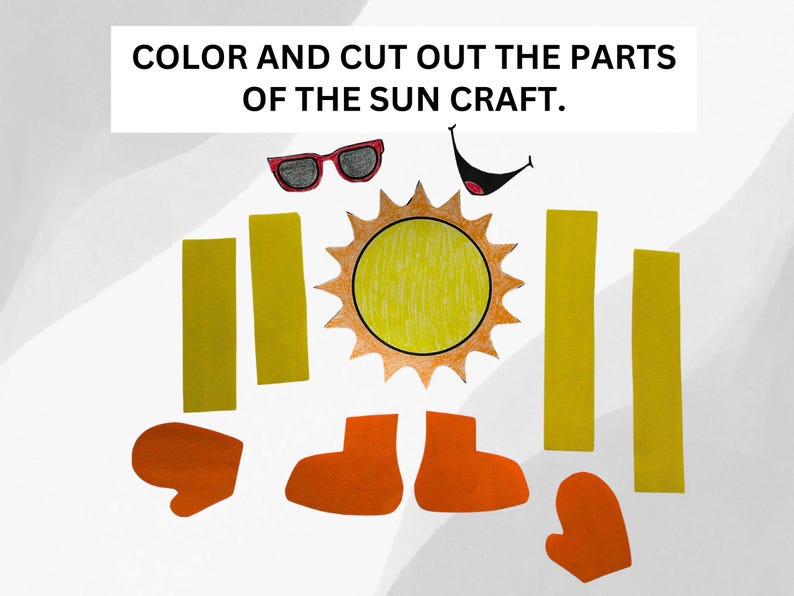 Sun Person Craft for Kids, Summer Craft, Sun Craft, Summer Activity ...