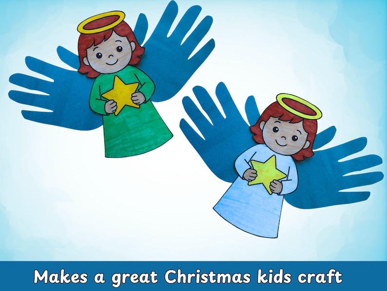 Handprint Angel Craft for Kids, Sunday School, Classroom Activity - Etsy