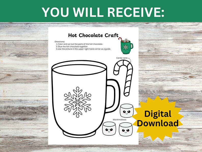 Hot Chocolate Craft for Kids: Winter Classroom Activity for Preschool ...