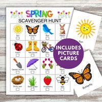 Spring Scavenger Hunt, Printable Outdoor Scavenger Hunt Game ...