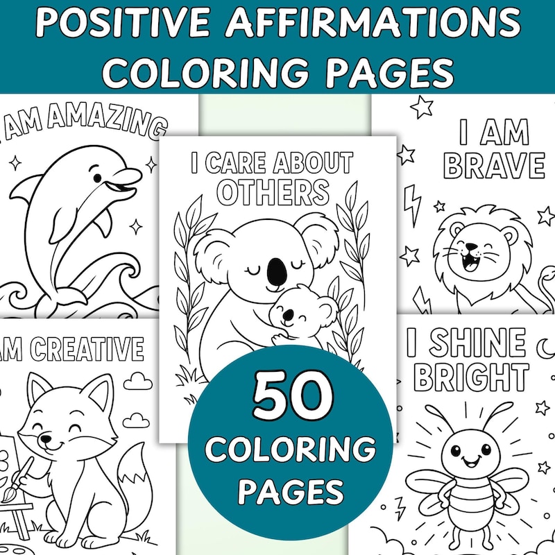Coloring Book Affirmation - Etsy