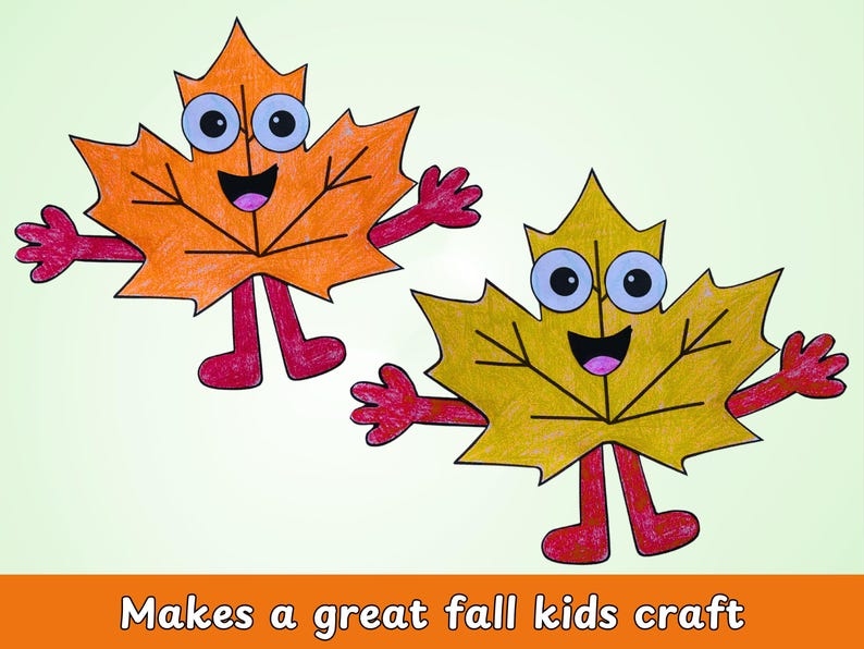 Leaf Person Craft for Kids: Fall Craft, Autumn Activity - Etsy
