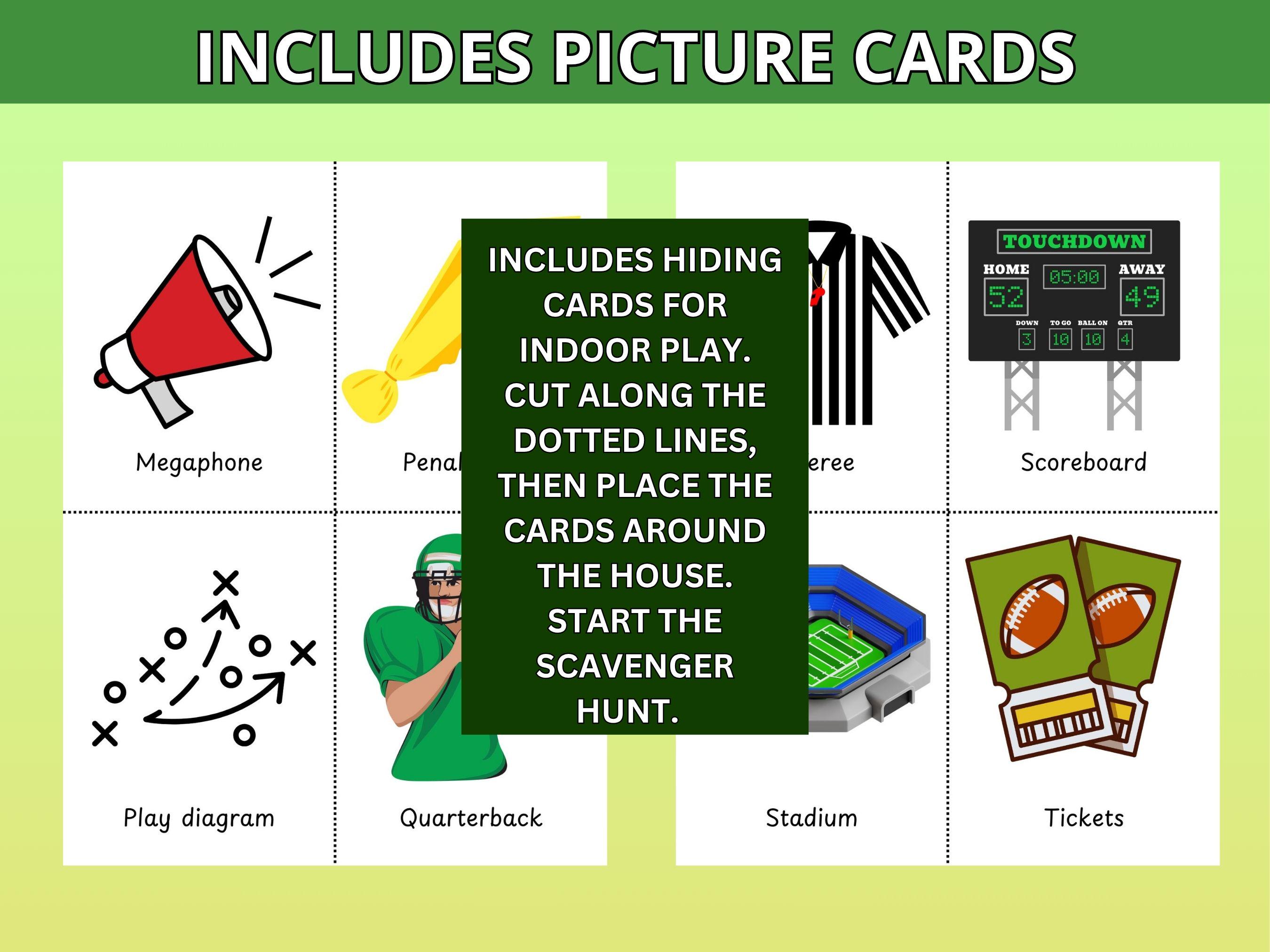 Football Scavenger Hunt for Kids, Printable Activity for Parties, Game ...